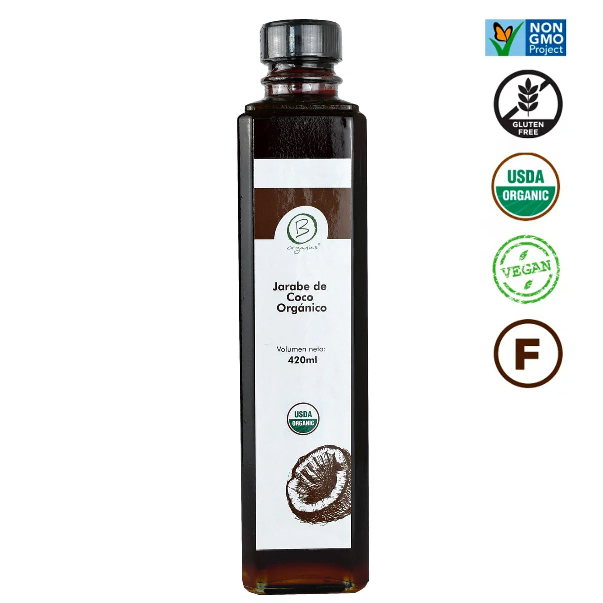 Jarabe de Coco 420 ml B Organics | Sin Envase
